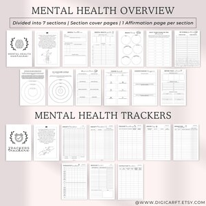 Mental Health Journal Bundle Printable,digital Mentalhealth Planner ...