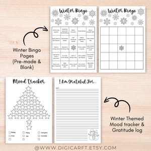 Winter Journal Bundle Printable,winter Planner Kit,winter Bucket List ...