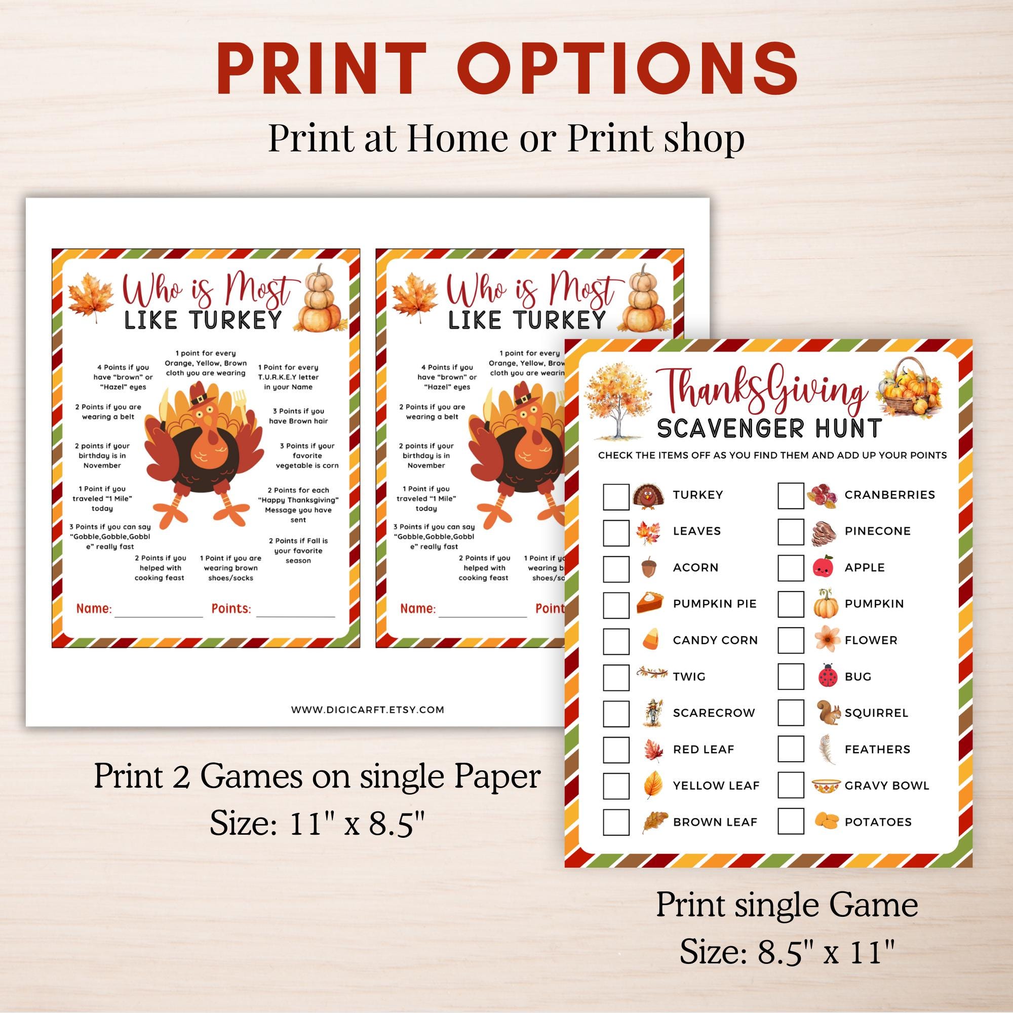 Thanksgiving Games Bundle Printabl,holiday Party Game Bundle ...
