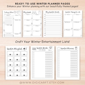 Winter Journal Bundle Printable,winter Planner Kit,winter Bucket List ...