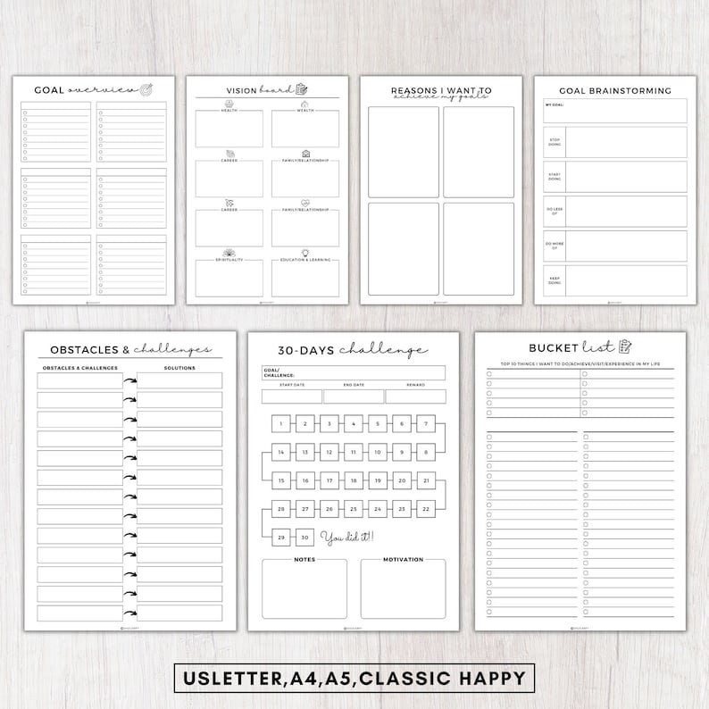 Ultimate Goal Planner 2026 Printable,daily,weekly,monthly,yearly ...