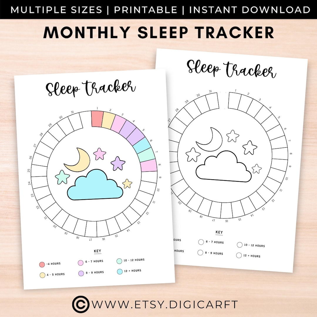 Monthly Sleep Tracker Printable,a5 Bullett Journal Page,sleep Quality ...
