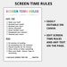 Editable Screen Time Checklist Screen Time Rulesscreen Time - Etsy