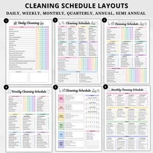Ultimate Cleaning Schedule Bundle Editable,cleaning Planner Bundle A4 ...