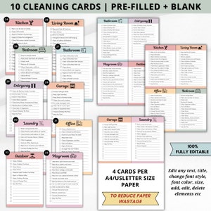 Ultimate Cleaning Schedule Bundle Editable,cleaning Planner Bundle A4 ...