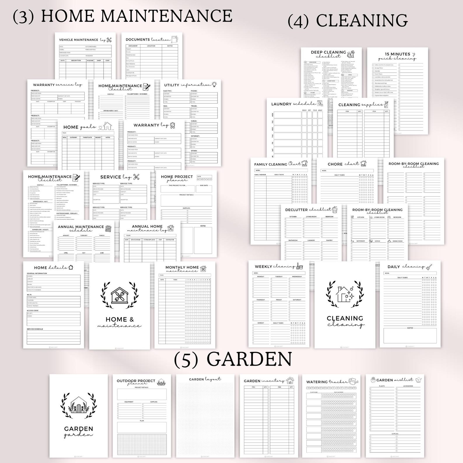 Home Management Binder Printable,ultimate Life Planner Bundle 2025,the ...