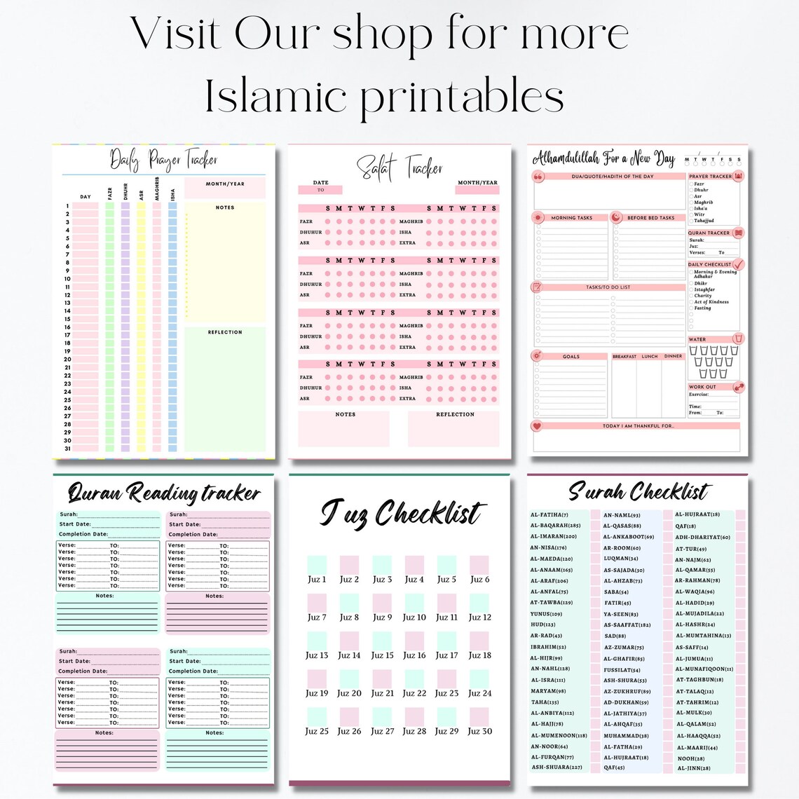 Islamic Daily Planner Printable Islamic Planner Muslim - Etsy Canada