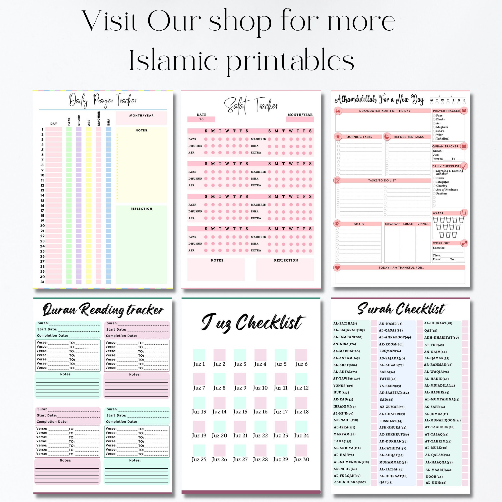 Islamic Daily Planner Printable Islamic Planner Muslim - Etsy