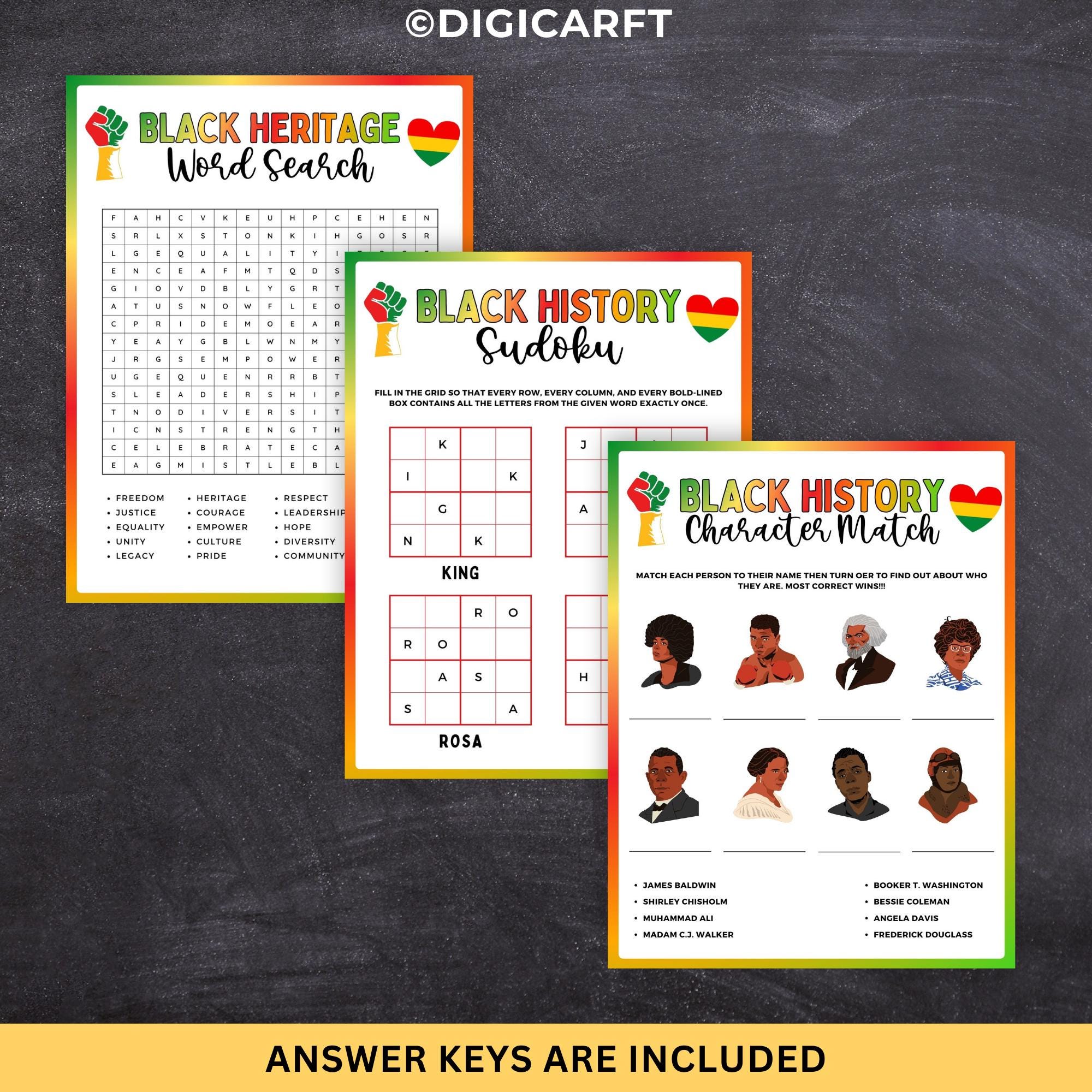 Black History Month Games Bundle,black People Trivia,black History Pass ...