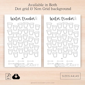 Monthly Water Tracker Printable,a5 Bullett Journal Page,wheel Habit ...