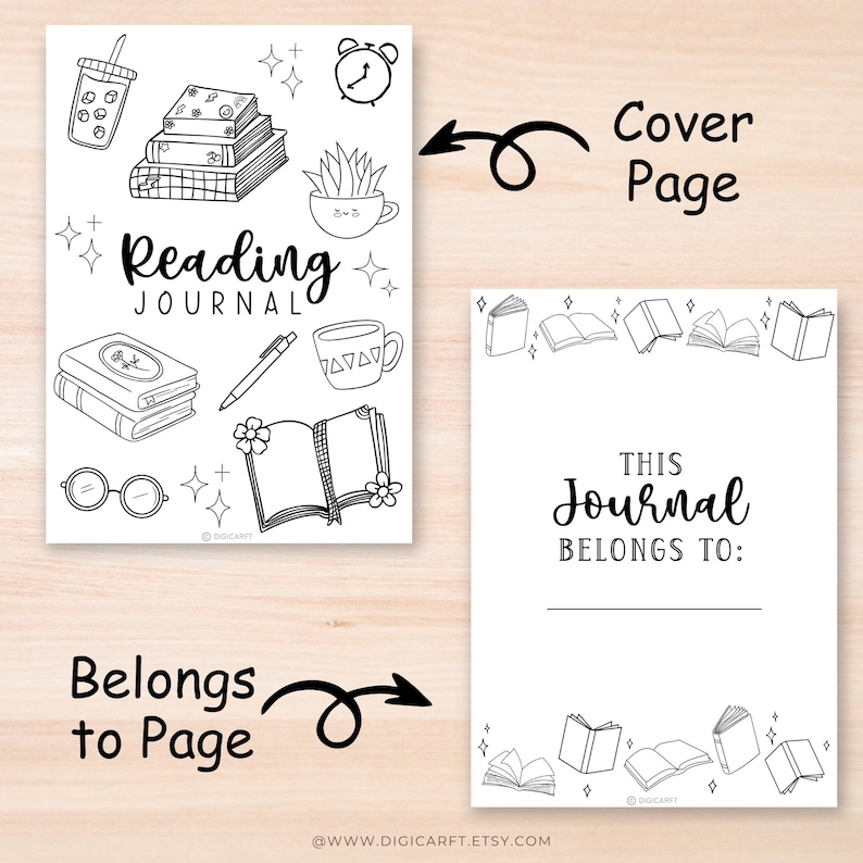 Book Reading Journal Bundle Printable Page,a5 Bullet Journal Pages ...