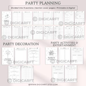 Party Planner Bundle Printable,event Planner Notebook,digital Birthday ...