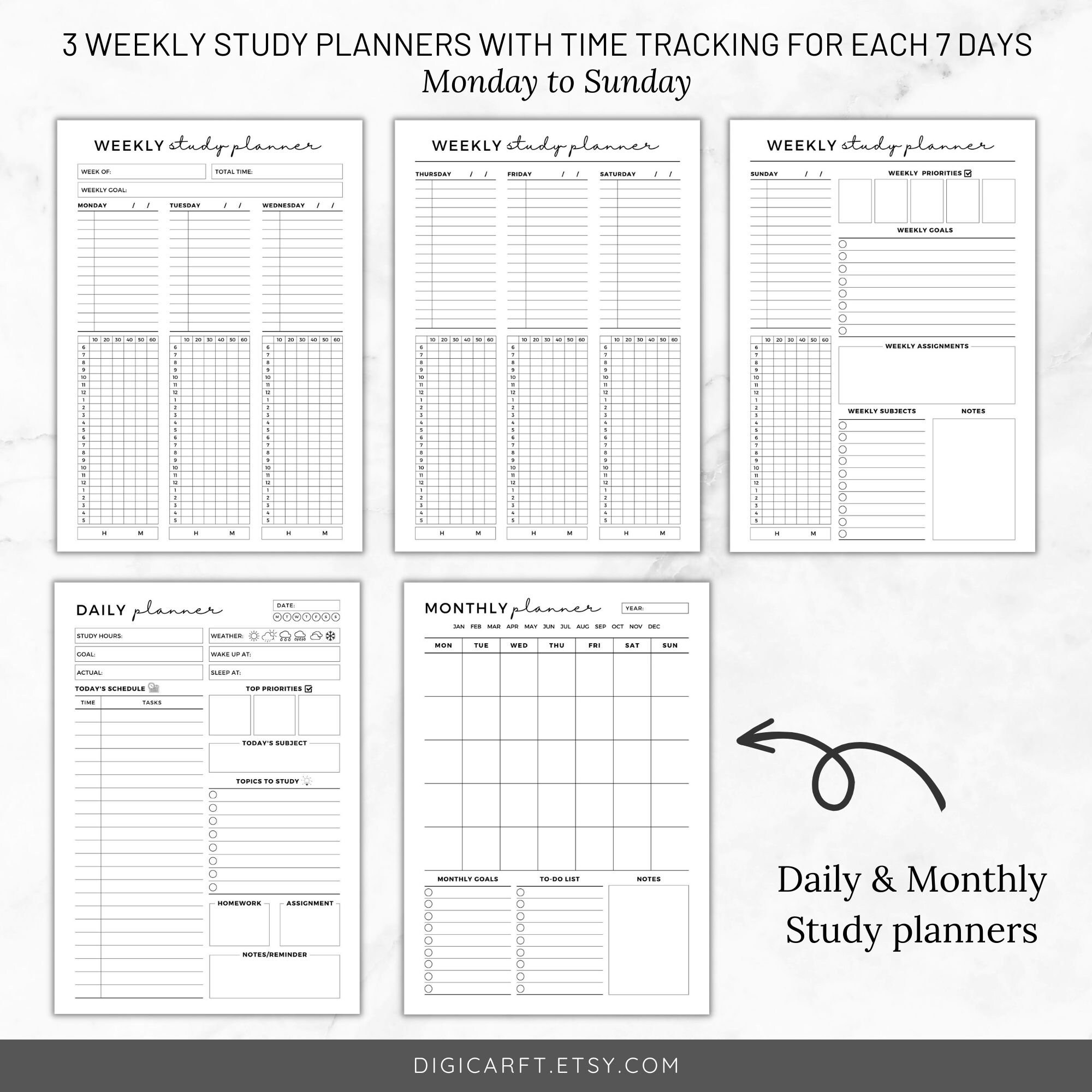 Ultimate Printable Student Planner 2023 2024,college Academic Student ...