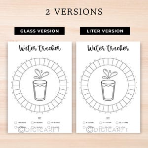 Monthly Water Tracker Printable,a5 Bullett Journal Page,wheel Habit ...