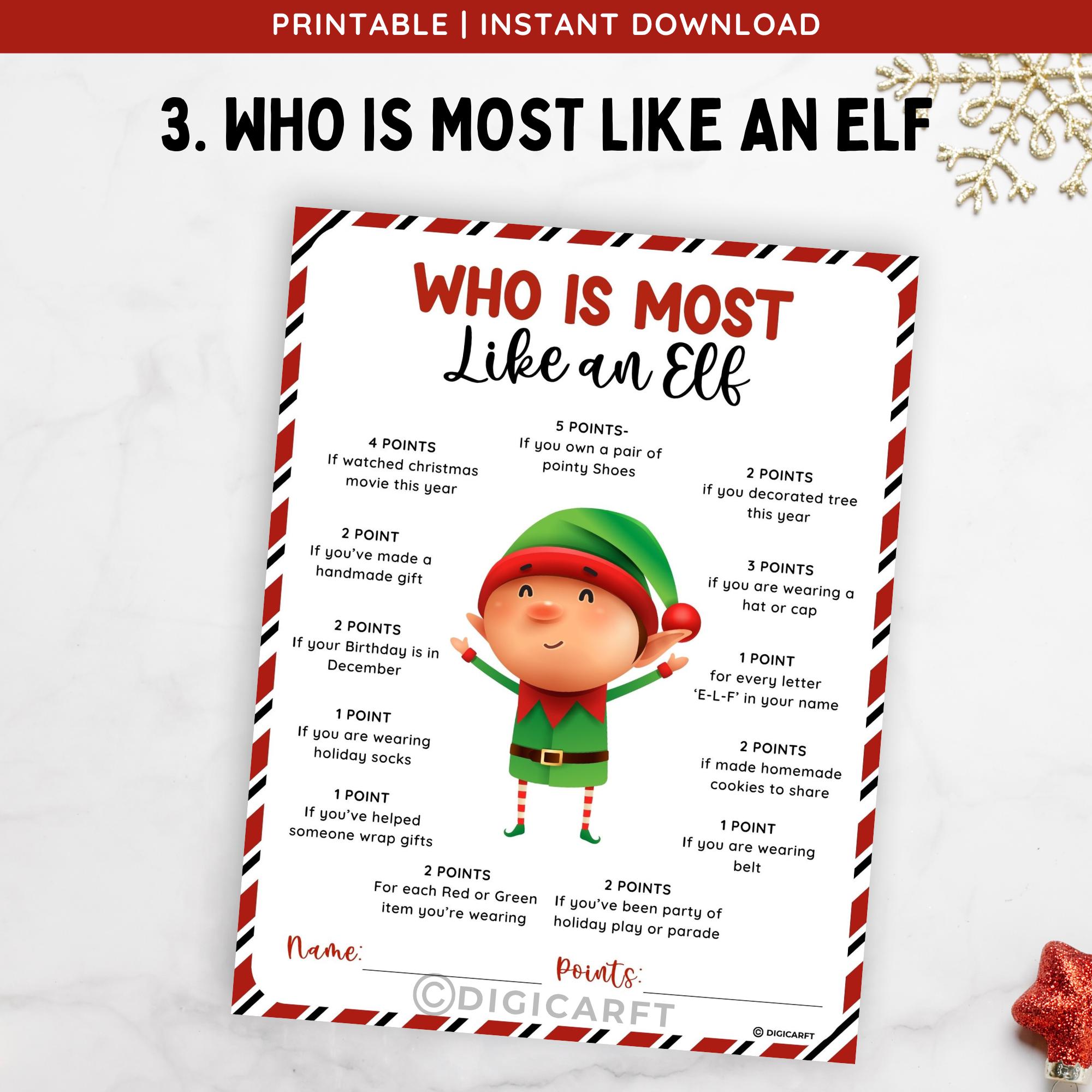 Who is Most Like Santa Game,santa Trivia Game,christmas Who is Most ...