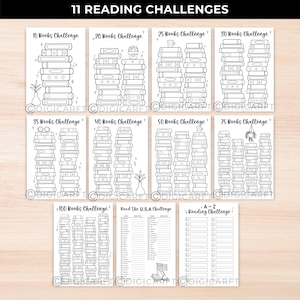 Book Reading Journal Bundle Printable Page,a5 Bullet Journal Pages ...
