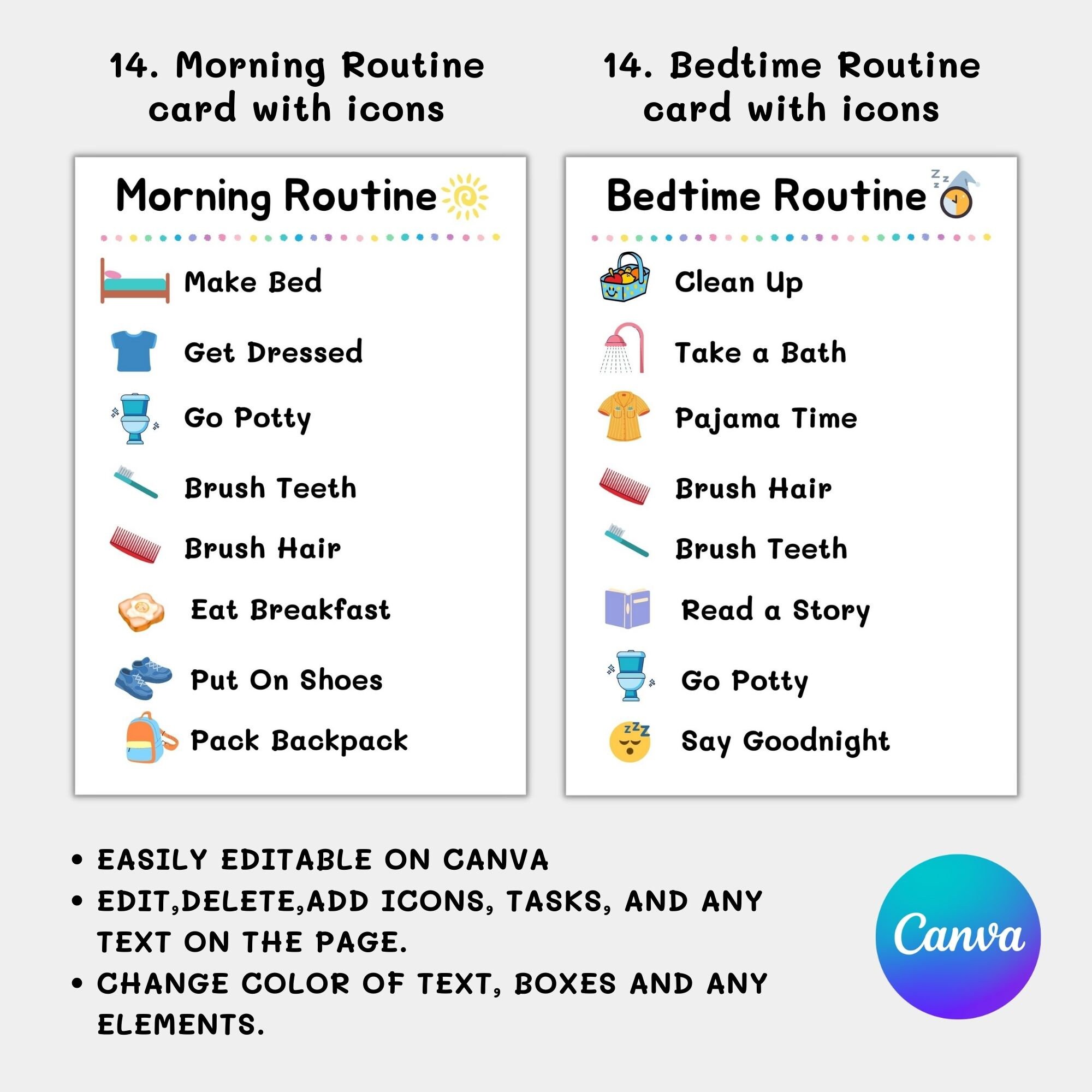 Editable Chore Chart for Multiple Kids Daily Checklist - Etsy Canada