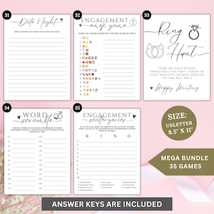 35 Engagement Party Games Bundle Printable,fun Games for Couples ...