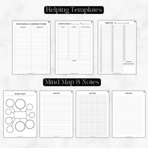 Language Learning Planner Printable,language Study Notebook,vocabulary ...