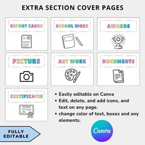 School Memory Box Kit Printable,childhood Memory Book Editable School ...