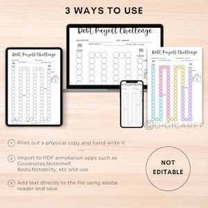 Debt Payoff Challenge Tracker Printable,debt Payment Planner,budget ...