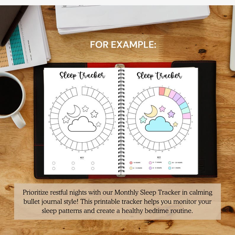 Monthly Sleep Tracker Printable,a5 Bullett Journal Page,sleep Quality ...