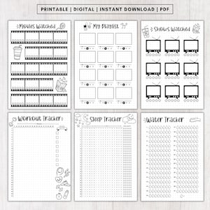 Monthly Trackers Bundle Printable A5 Bullett Journal Pages,this Month ...