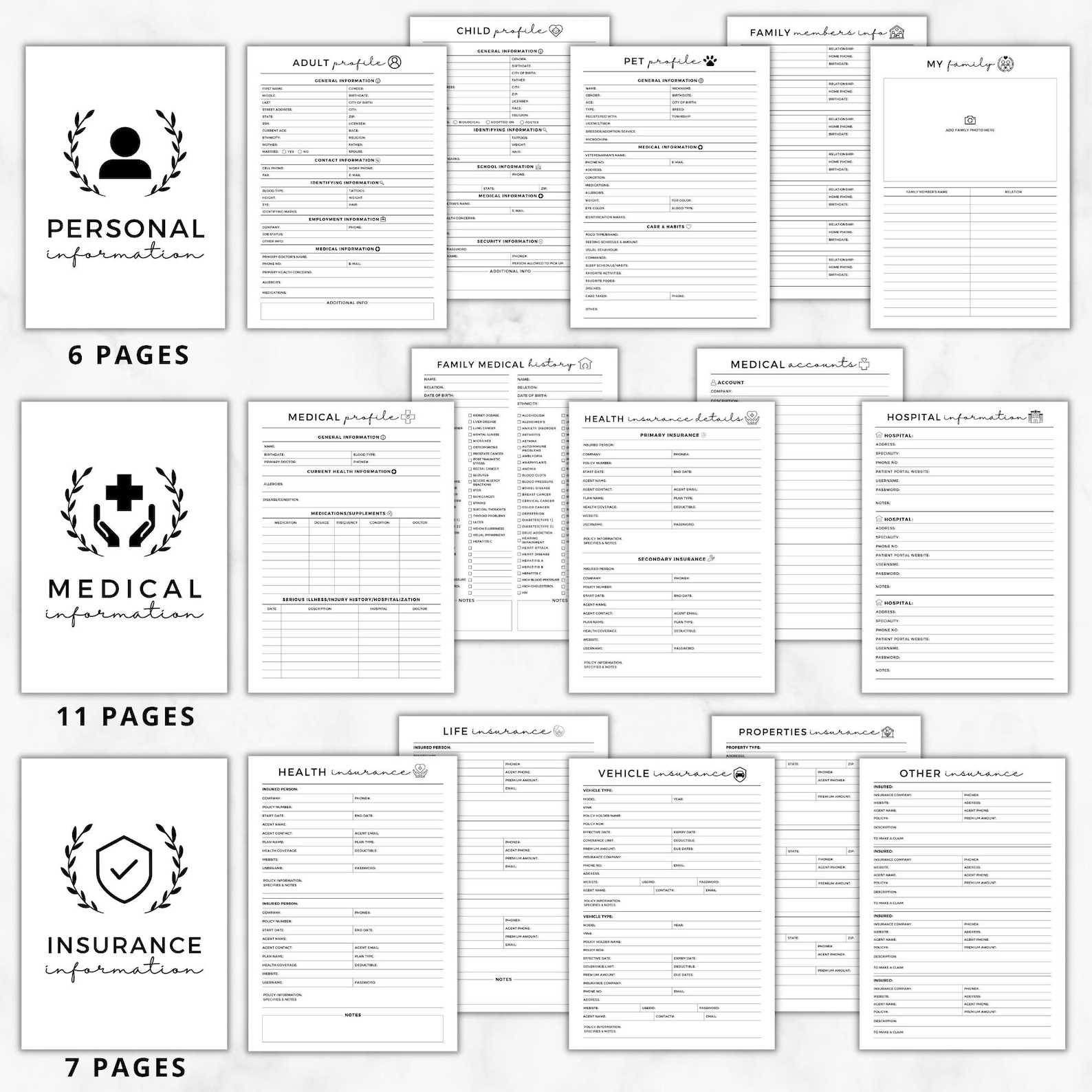 End of Life Planner Printable,what If Binder Digital,just in Case of ...