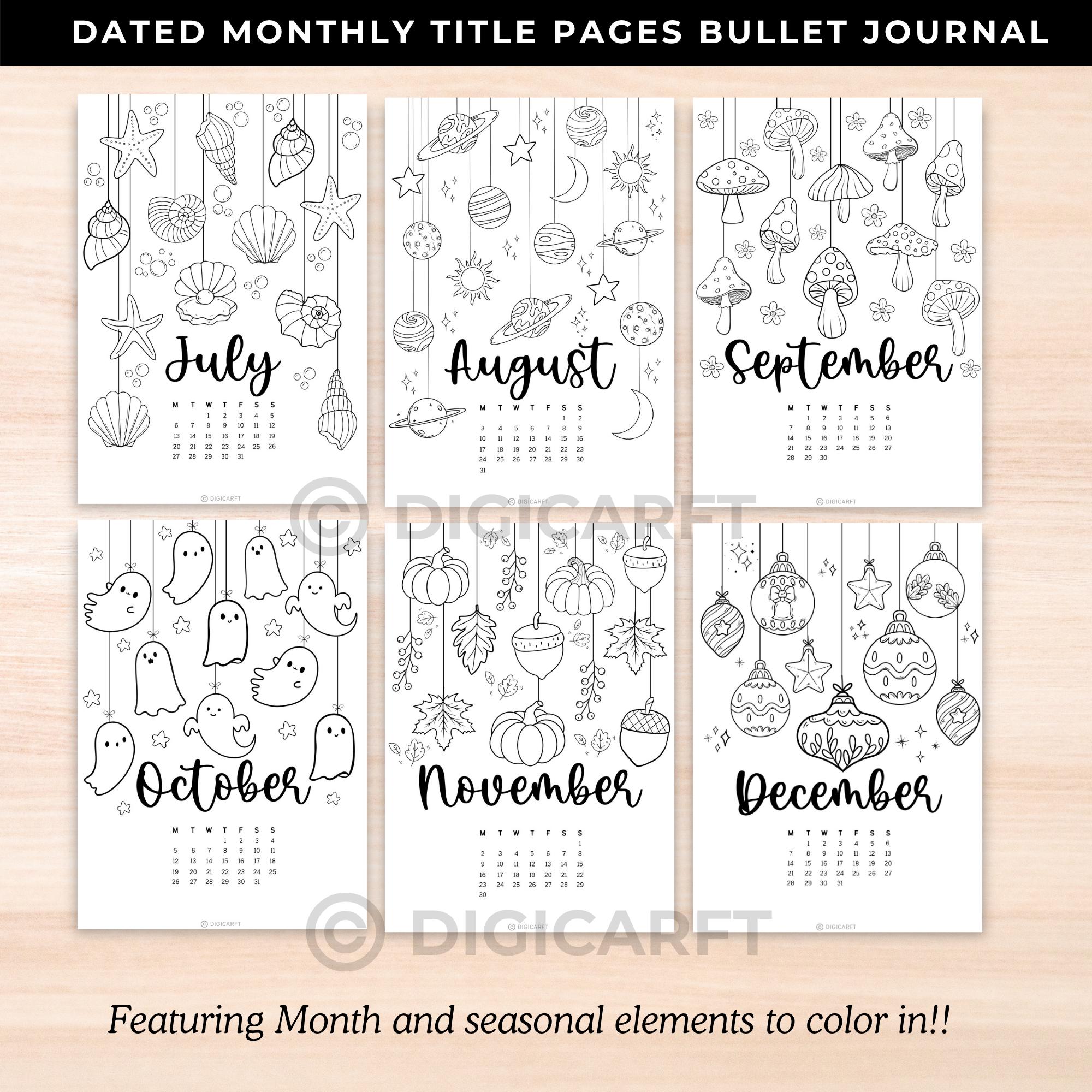 12 Monthly Planner Cover Pages Printable,monthly Cover 2026,monthly ...