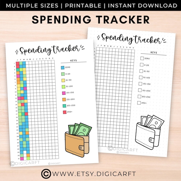Spending Tracker Digital - Etsy