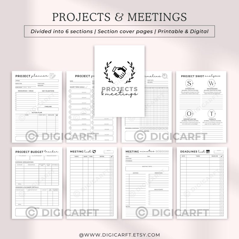 Office Tasks Planner Set,office Task List Printable,office Organization ...