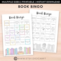 Printable Book Bingo for Adults, Reading Challenge, TBR Prompts ...
