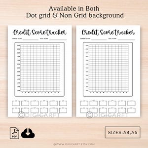Credit Score Tracker Printable,credit Repair Sheet,monthly Credit Card ...