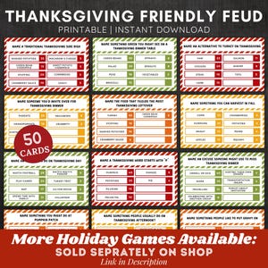 Thanksgiving Games Bundle Printable,friendsgiving Party Game ...