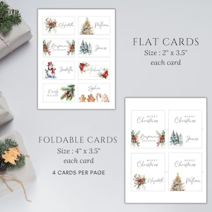 Christmas Party Placecards,christmas Tree Place Cards Template ...