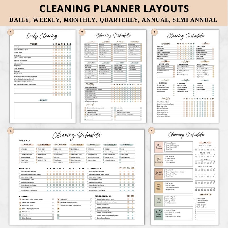Ultimate Cleaning Schedule Bundle Editable,cleaning Planner Bundle ...