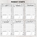 12 Month Calendar Pages A5 Journal Monthly Calendar Planner With Goals ...