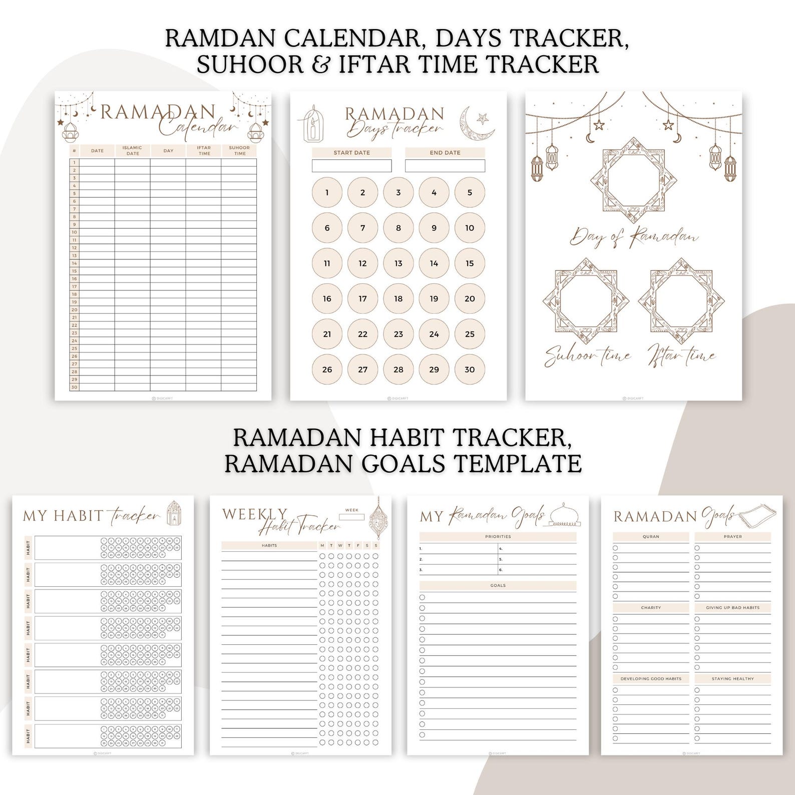 Ramadan Planner Bundle Printable,ramadan Planner 2025,ramadan Planner ...