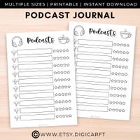 Podcast Review Template | Printable and Fillable Podcast Journal PDF ...