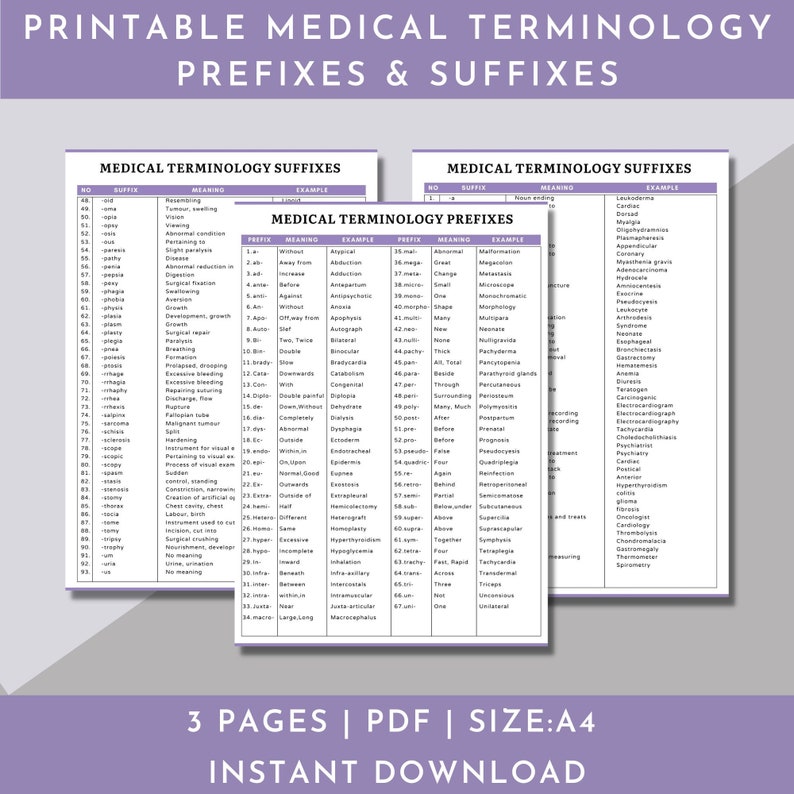 Medical Terminology Flashcards,medical Terminology Prefixes and ...