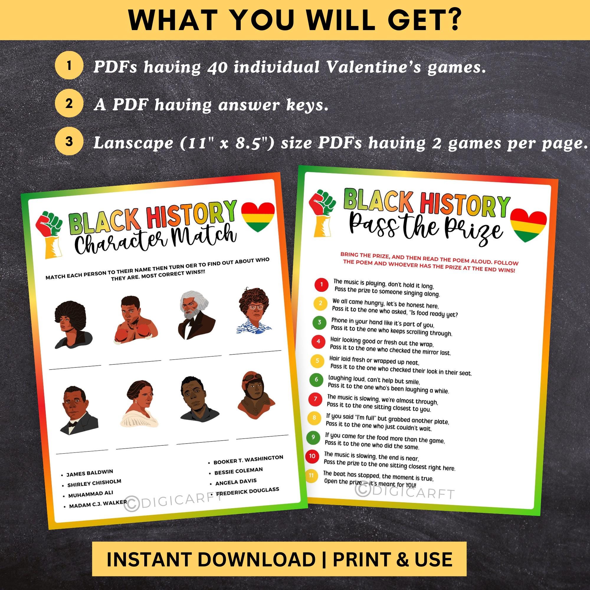 Black History Month Games Bundle,black People Trivia,black History Pass ...