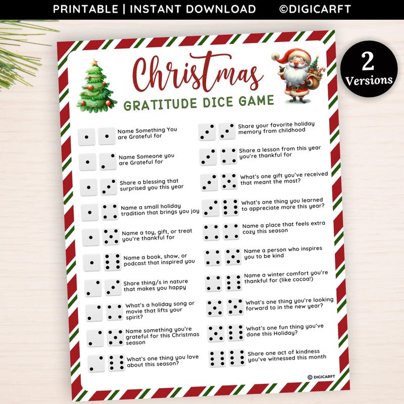 Merry Christmas Dice Game - Etsy