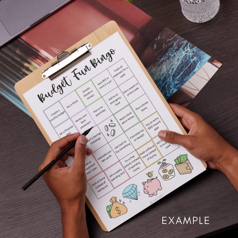 Budget Bingo Game Printable,money Saving Game,finance Bingo Card,budget ...