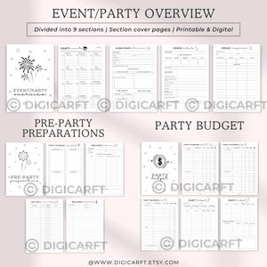 Party Planner Bundle Printable,event Planner Notebook,digital Birthday ...