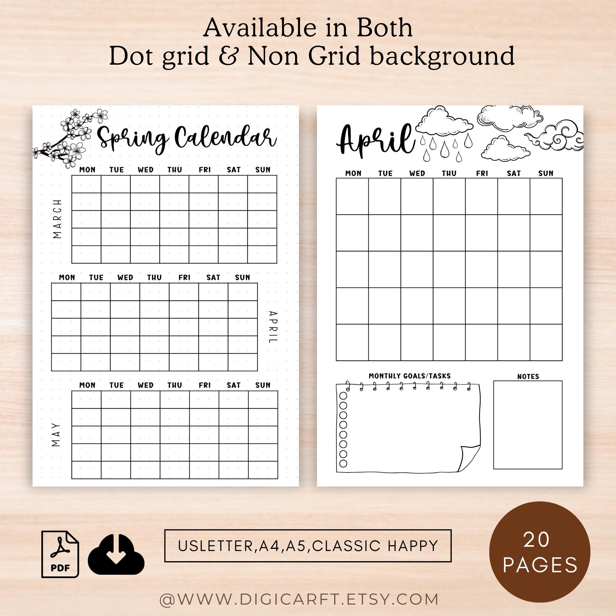 Spring Journal Kit Printable,printable Spring Bucket List,bujo Spring ...