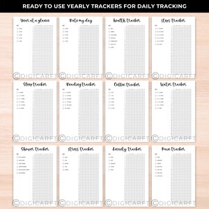 Yearly Trackers Bundle Printable A5,premade Bullett Journal Pages 2025 ...