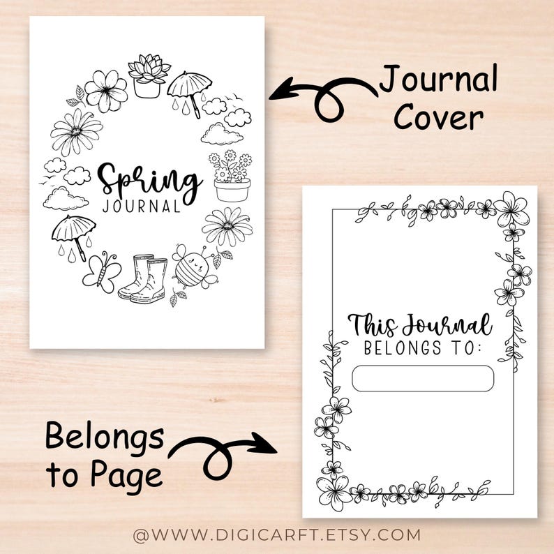Spring Journal Kit Printable,printable Spring Bucket List,bujo Spring ...