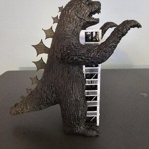Godzilla Tower: Painted PLA Figurine (9 Inches) - Etsy