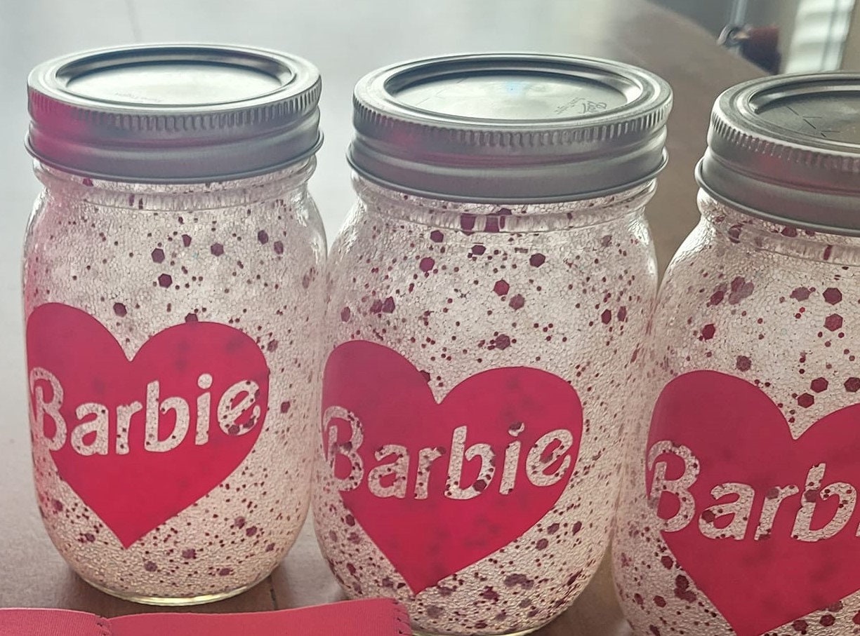 Barbie Mason Jar Decor - Etsy