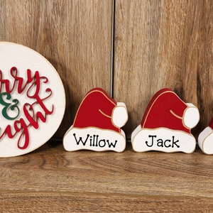 Personalized Wood Santa Hats. It's Perfect for Holiday Decor or a ...